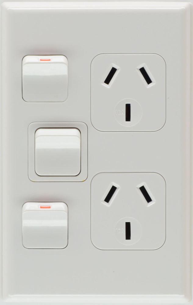 PDL 692X Double Vertical Power Point + Switch | Eurotech NZ